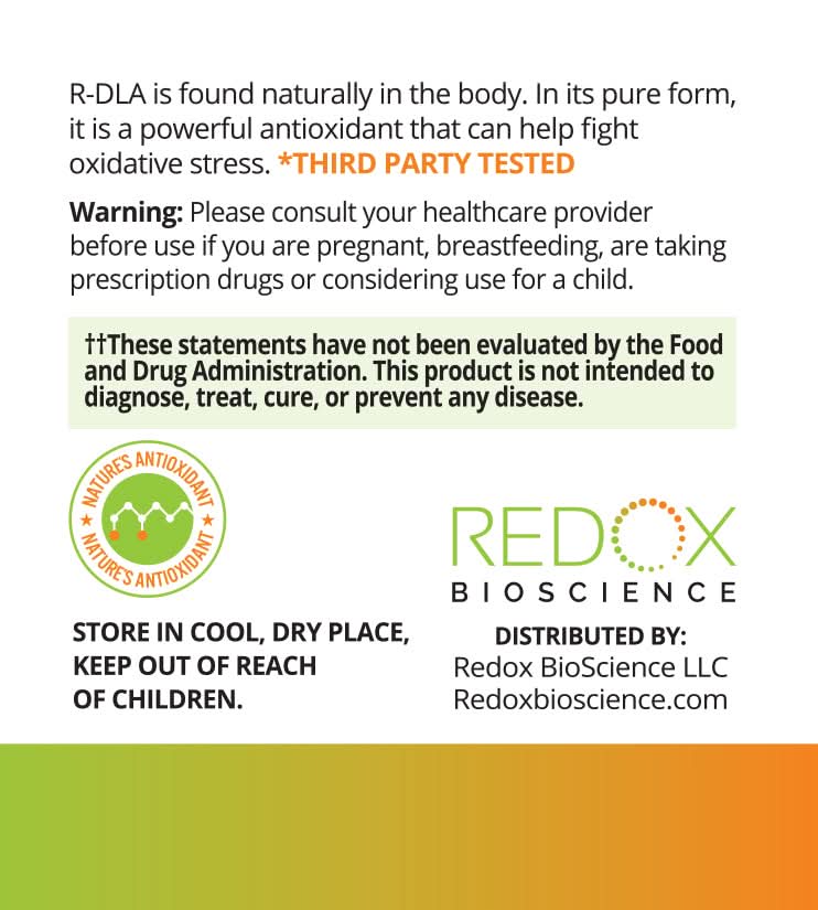 R-Dihydrolipoic Acid (RDLA) by Redox BioScience