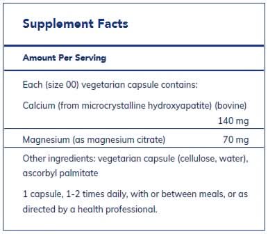 Calcium (MCHA) with Magnesium 180's by Pure Encapsulations