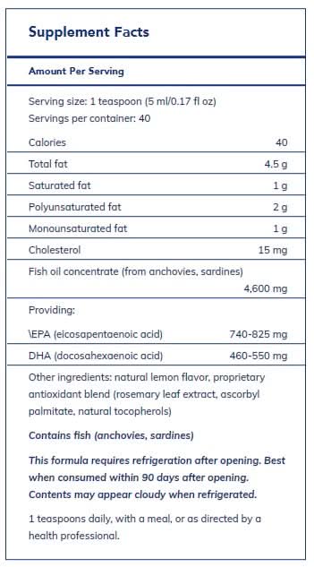 EPA/DHA liquid 200 mL by Pure Encapsulations