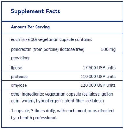 Pancreatic Enzyme Formula by Pure Encapsulations