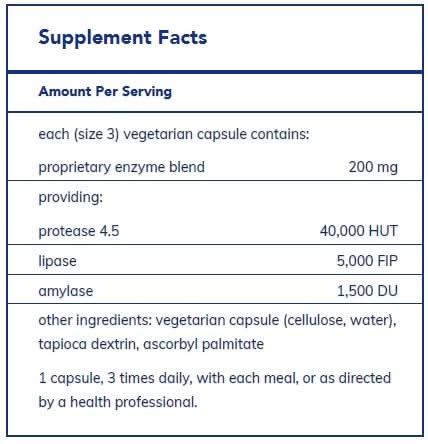 Pancreatic VegEnzymes 180's by Pure Encapsulations