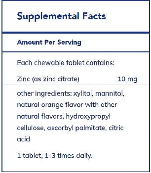 Zinc chewables